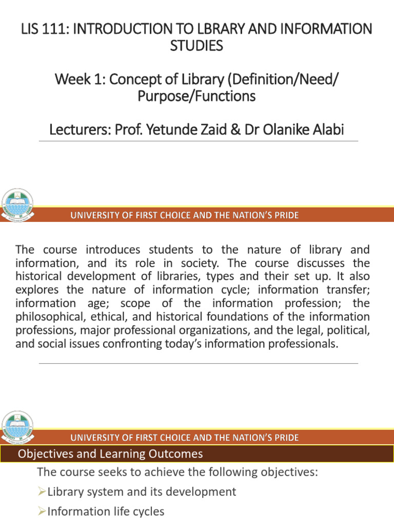 Introduction to Library Studies | PDF | Libraries
