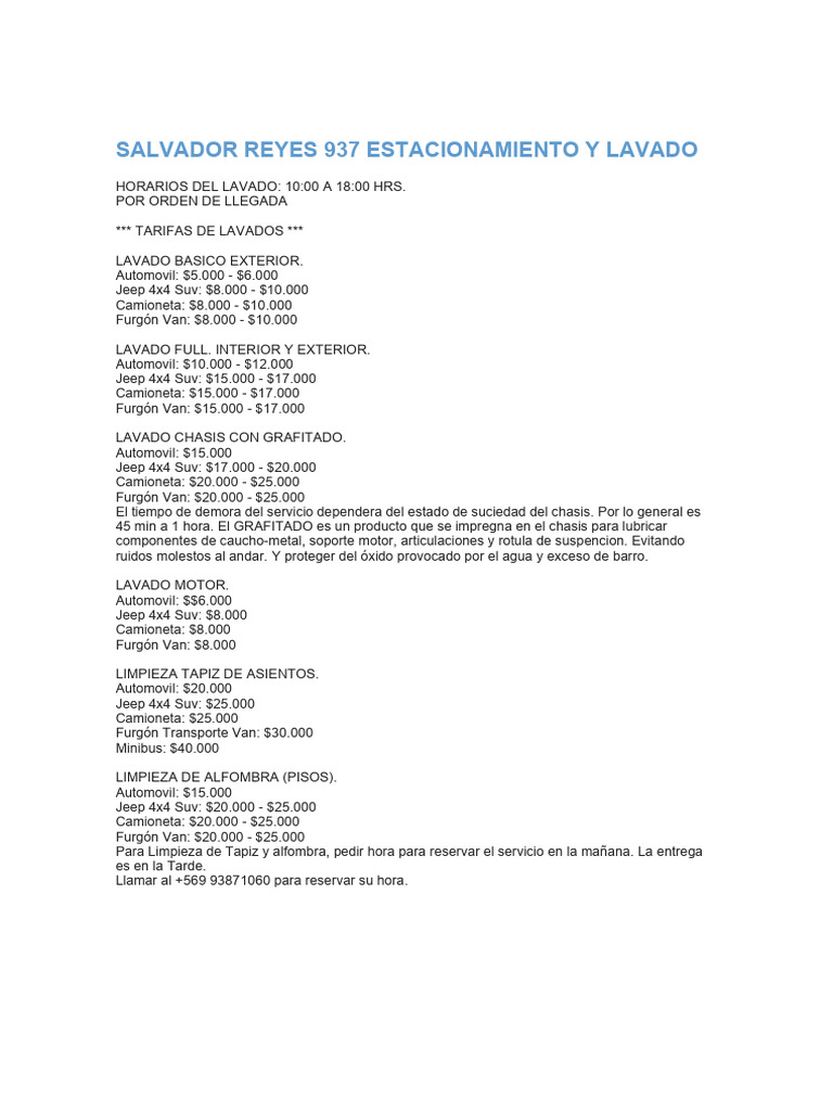 lavado | PDF