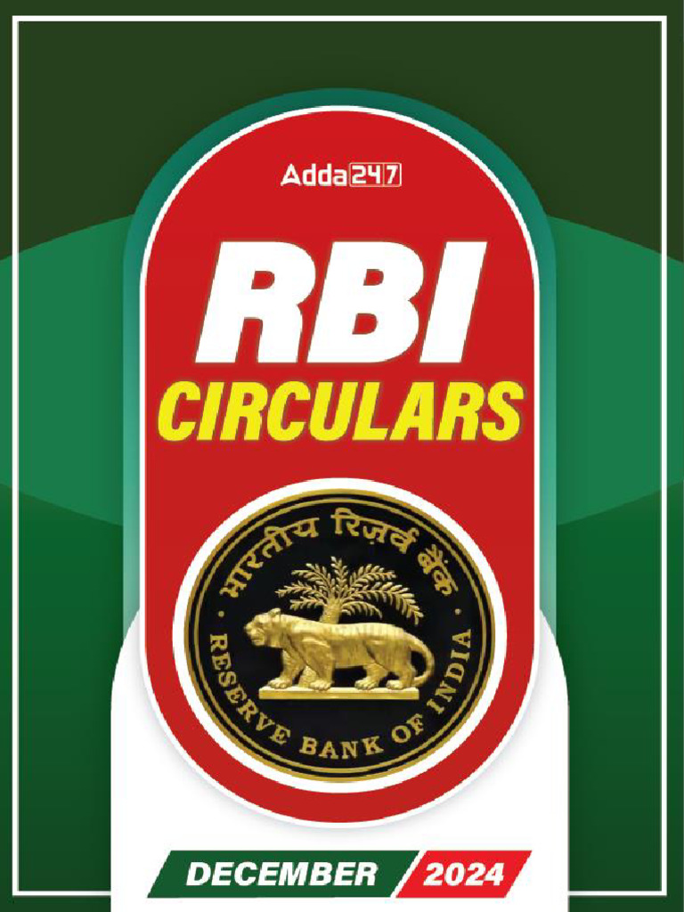 RBI Circulars - December 2024 - 7399 | PDF | Banks | Reserve Bank Of India