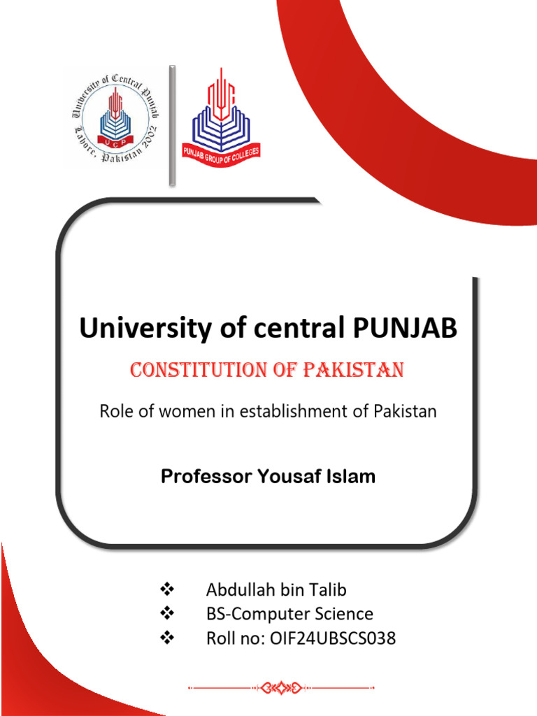 Abdullah Bin Talib Role of Women in The Establishment of Pakistan | PDF ...