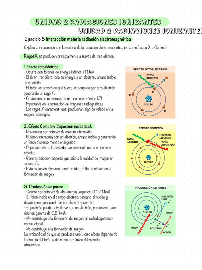 Ud 2 Ejercicio 5 | PDF | Radiación | Rayo gamma