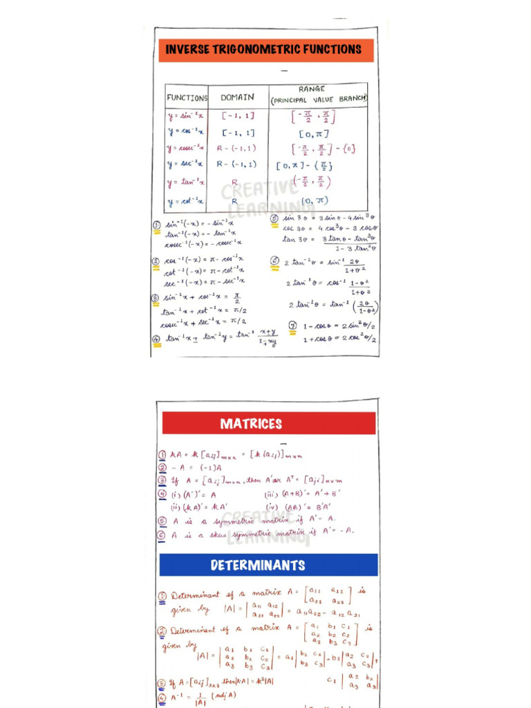 Formula Class 12 | PDF