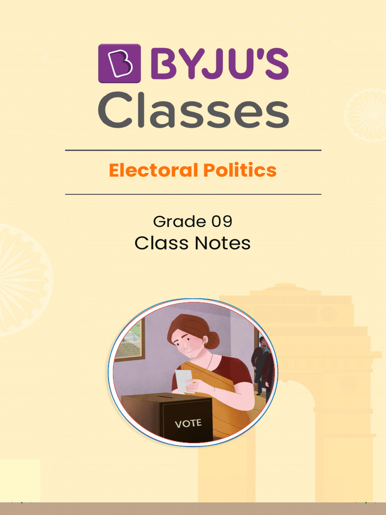 CBSE G+09 Electoral+Politics Notes | PDF | Elections | Voting
