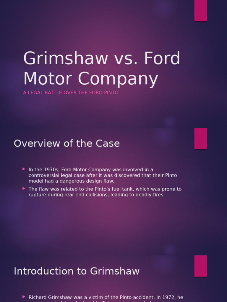 Grimshaw Vs Ford PPT 2,0 | PDF