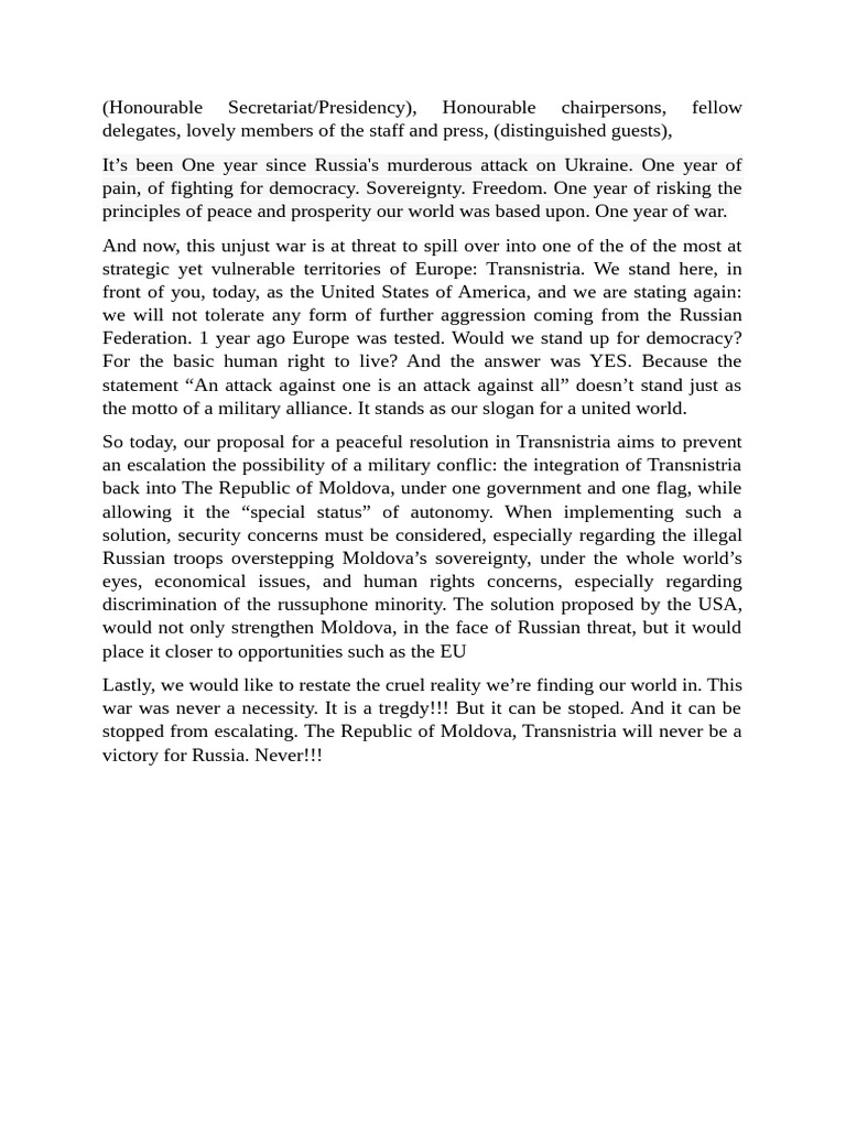 Opening speech | PDF