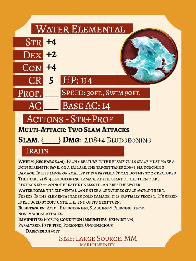 Water Elemental | PDF