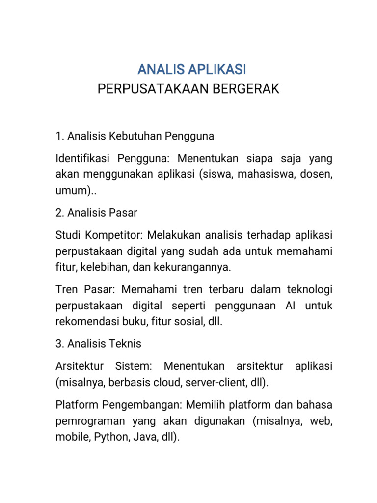 Analis Aplikasi-Perpustakaan | PDF