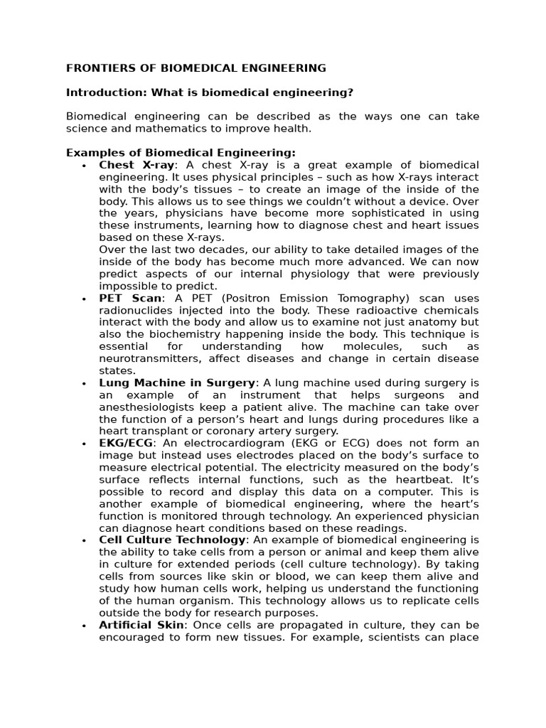Biodmedical Engineering | PDF | Electrocardiography | Biomedical Engineering