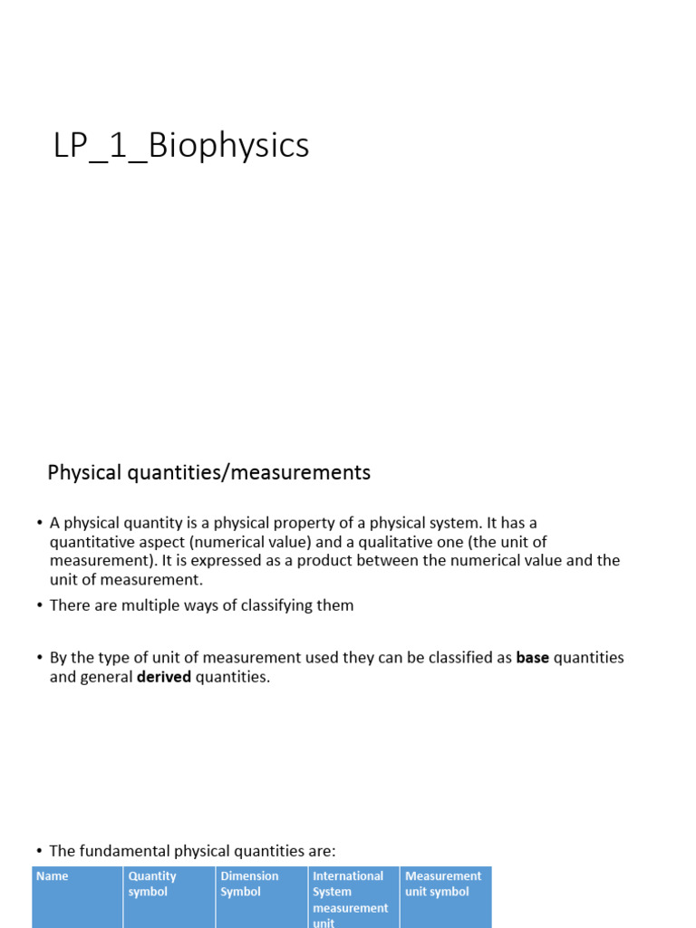 Physical Quantities | PDF