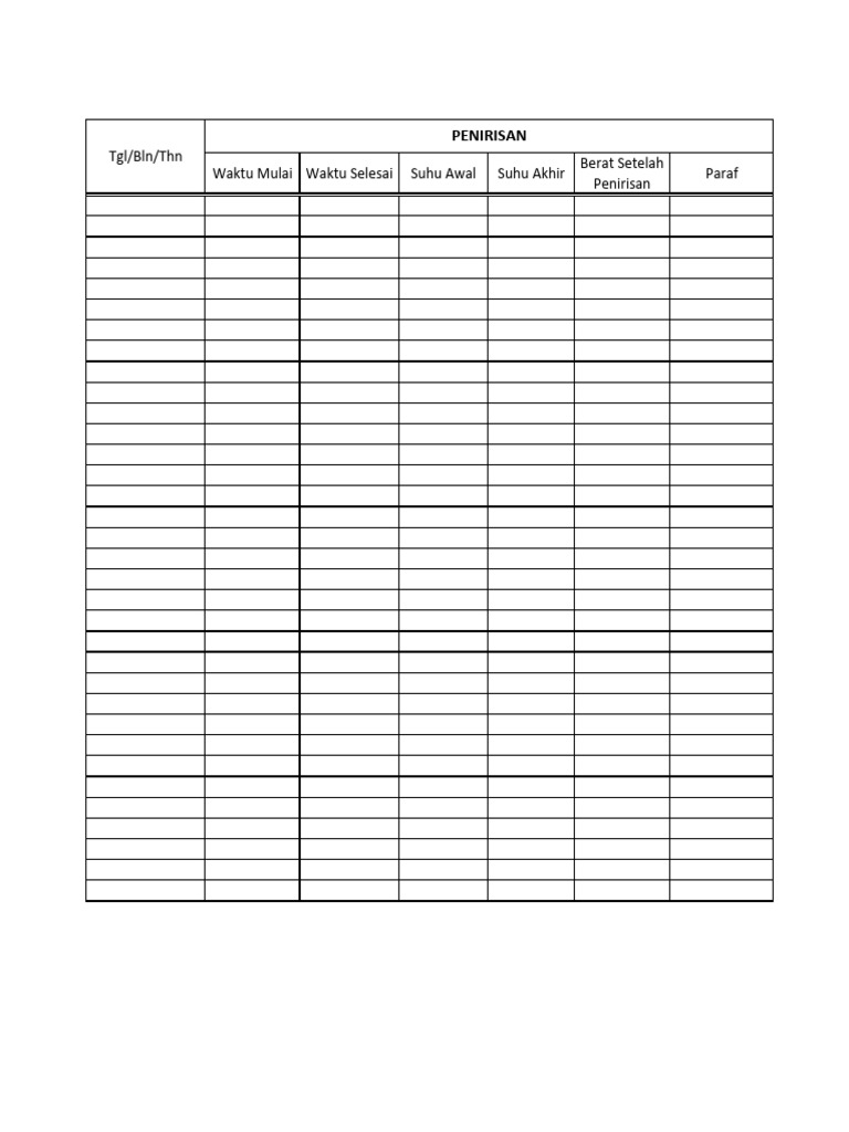 Form Penirisan | PDF