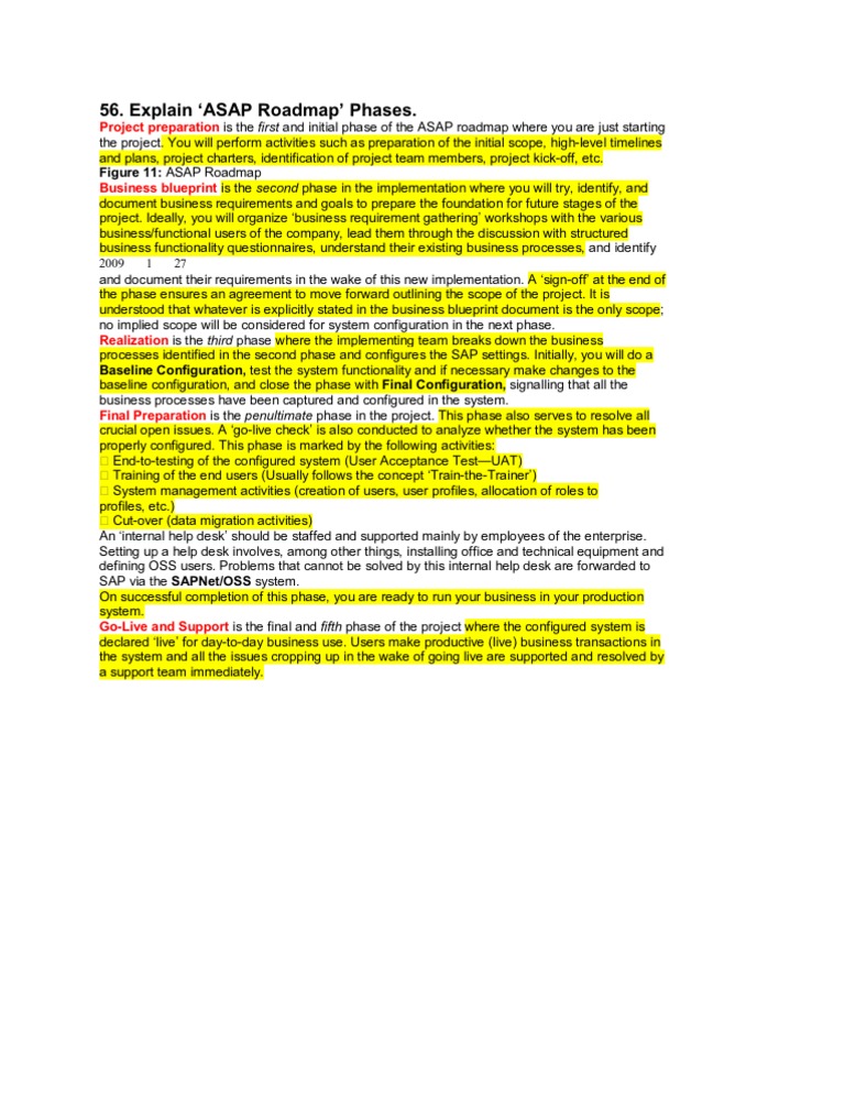 ASAP Roadmap' | PDF | Information Management | Business Process