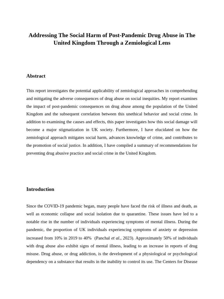 Sociology Report | PDF | Substance Abuse | Criminology