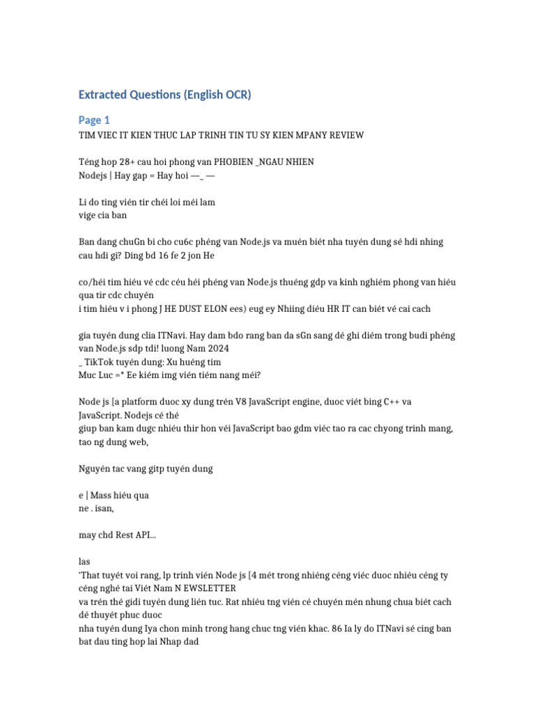 Node.js Interview Questions Guide | PDF | Java Script | Computer Programming