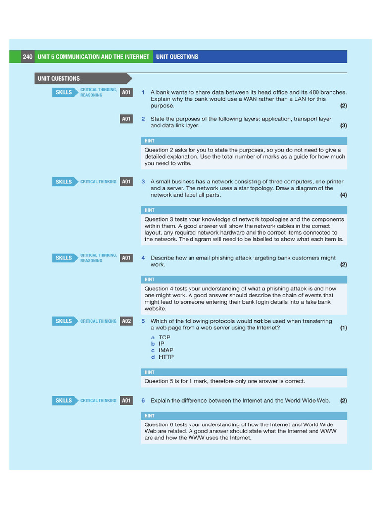 Unit 5 Questions | PDF
