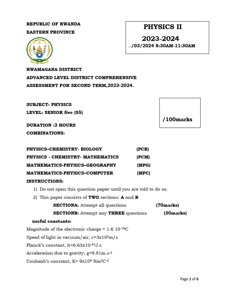 s5 Physics Theory (Paper 1) | PDF | Force | Damping