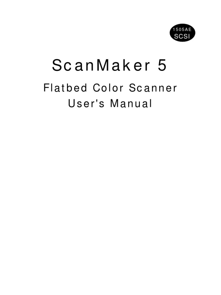 Sm5 User Manual | PDF | Image Scanner | Microsoft Windows