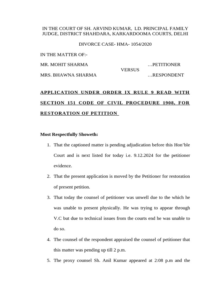 Application 151 Mohit (1) FINAL | PDF | Affidavit | Courts