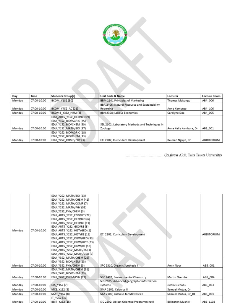 DRAFT_Teaching TT_JAN_2025_TTU | PDF