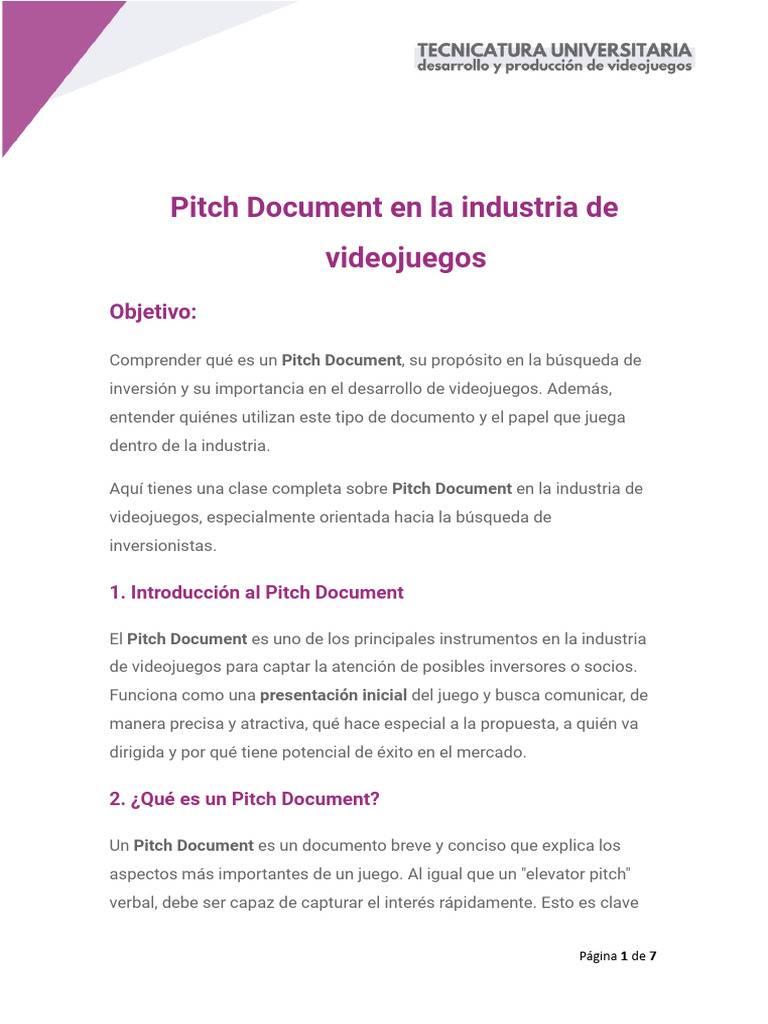 Unidad 2 - Clase 10 - Pitch Document | PDF | Mercado (economía ...