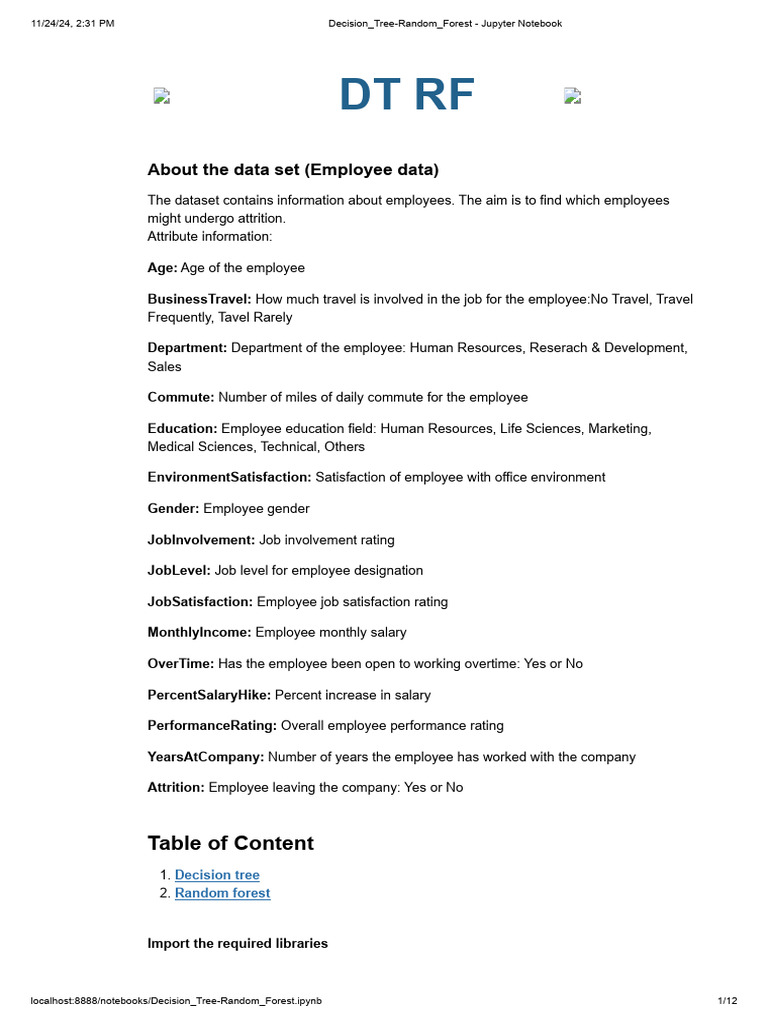 Decision - Tree-Random - Forest - Jupyter Notebook | PDF | Sensitivity And Specificity ...