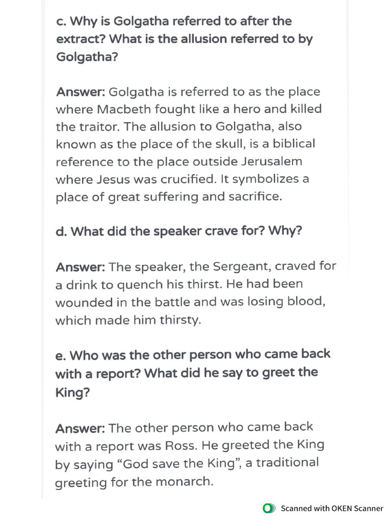 Macbeth Scene II & Scene III | PDF