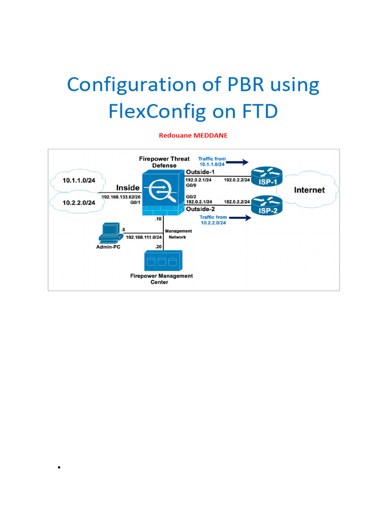 Configuration of PBR Using FlexConfig On FTD | PDF | Command Line ...
