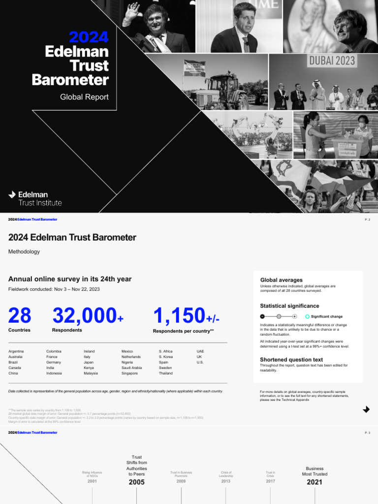2024 Edelman Trust Barometer Insights | PDF | Genetic Engineering ...