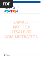 Bayley4 CLM Sample Report | PDF | Psychology | Behavioural Sciences
