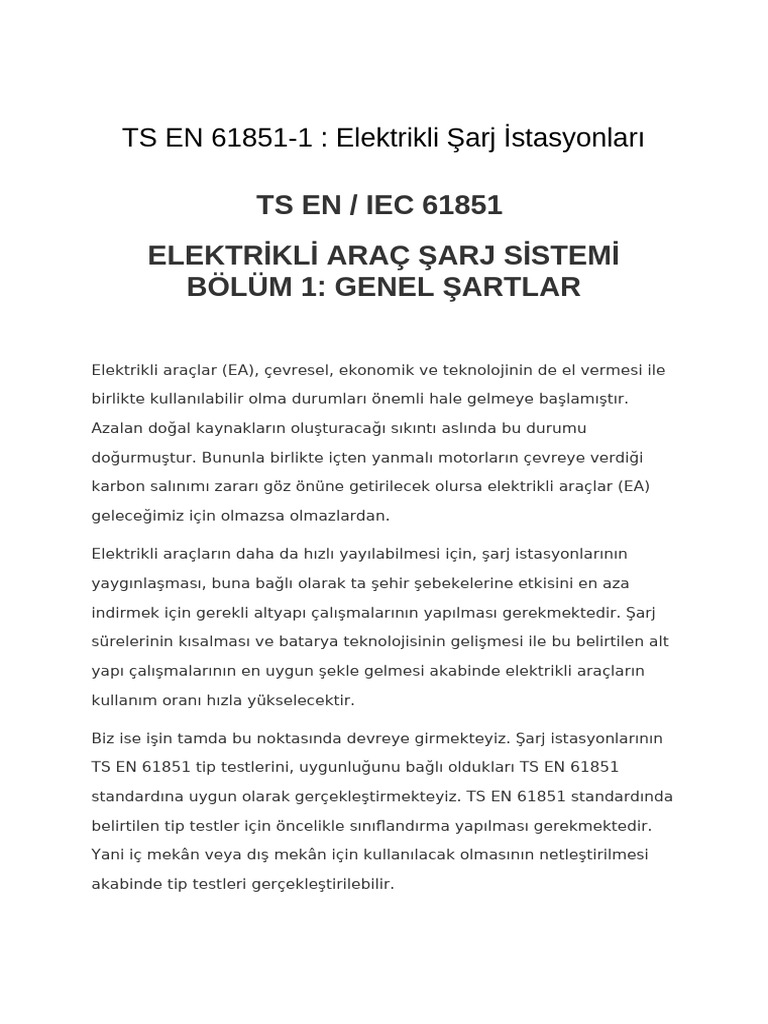 TS en 61851 | PDF