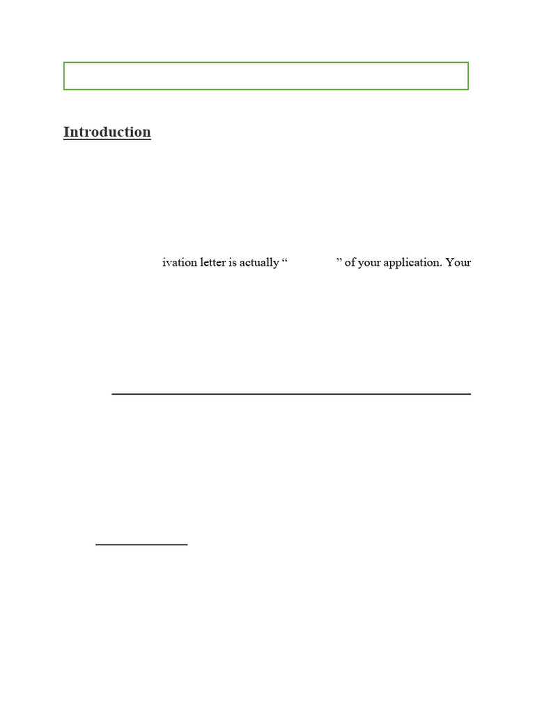 How To Write A Motivation Letter For A Job | PDF | Résumé