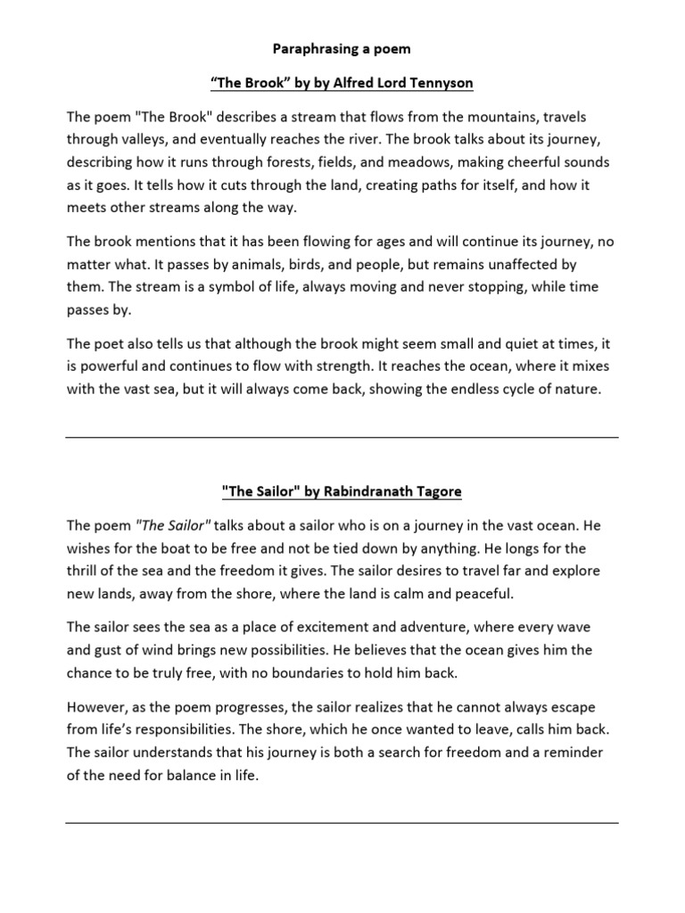 Poem Summaries and School Reports | PDF | Flood | Rain