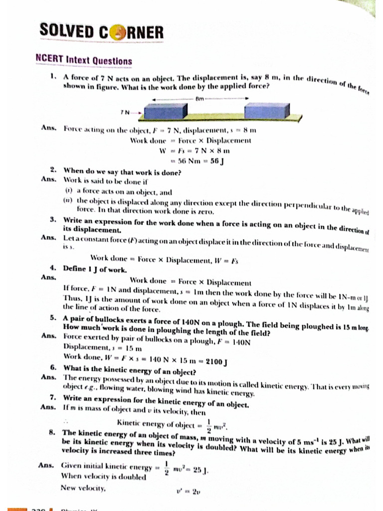 physics ch-5 work, energy and power | PDF