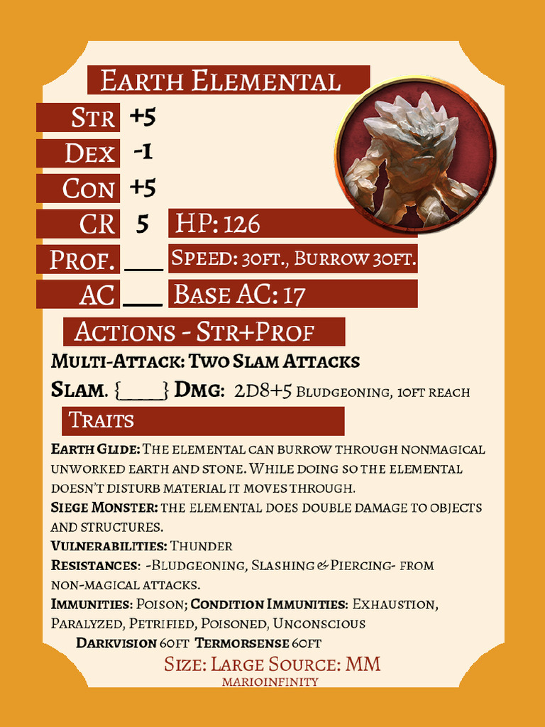 Earth Elemental | PDF