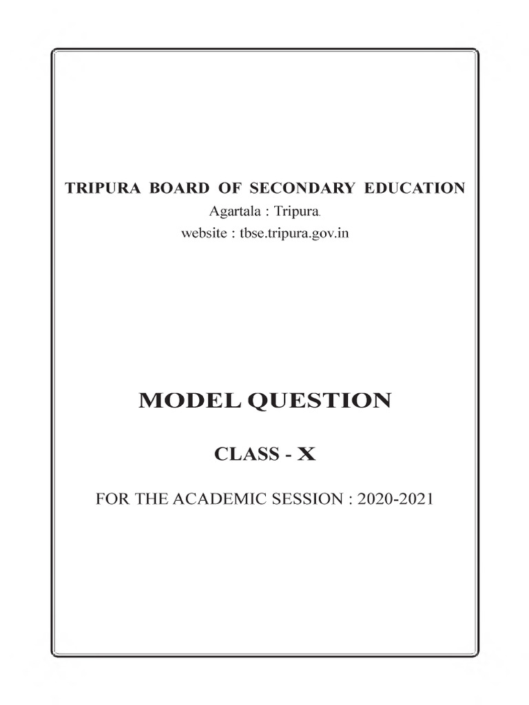 Model Question Papers - X | PDF | Circle | Obesity