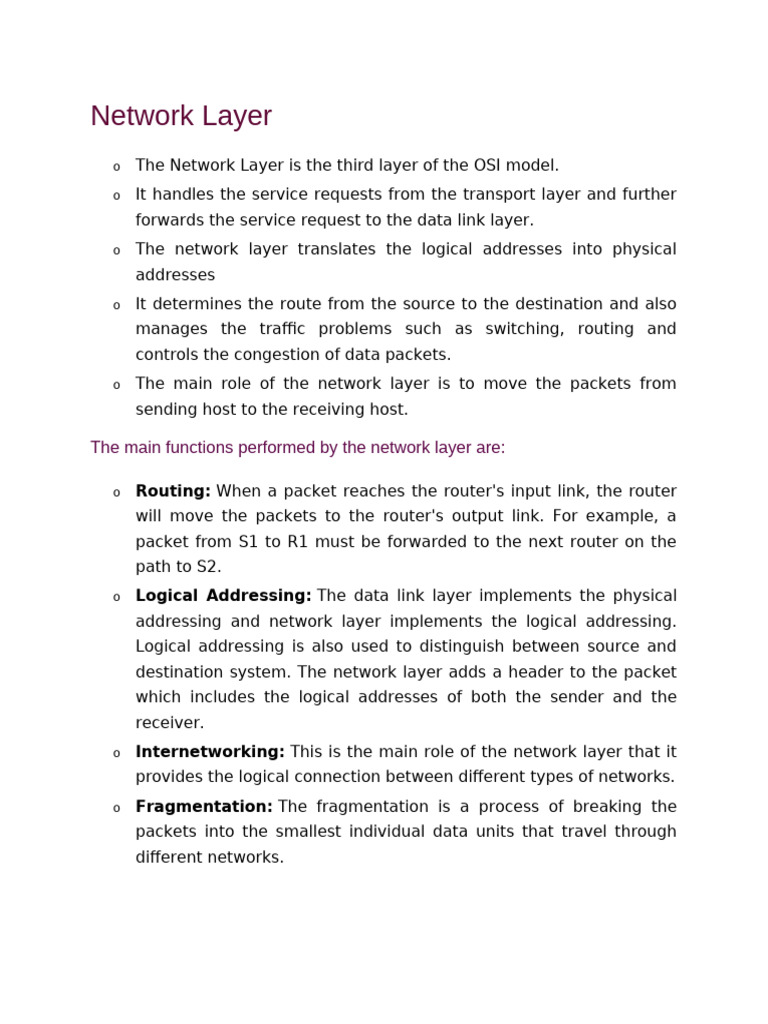 Network Layer MSC | PDF | Routing | Internet Protocols