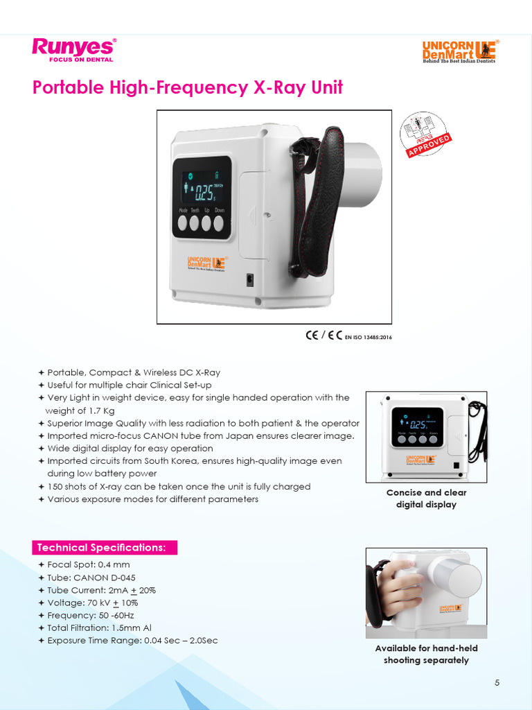 Runyes Portable X-Ray Unit Overview | PDF