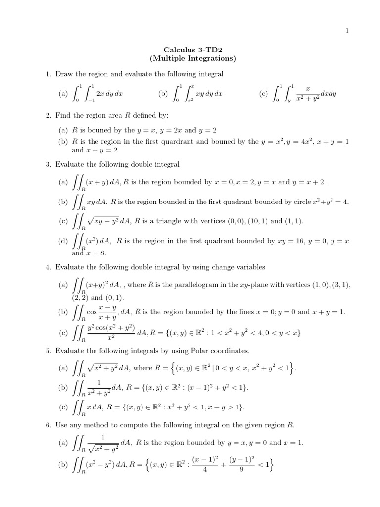 Double Integral | PDF | Area | Euclidean Geometry
