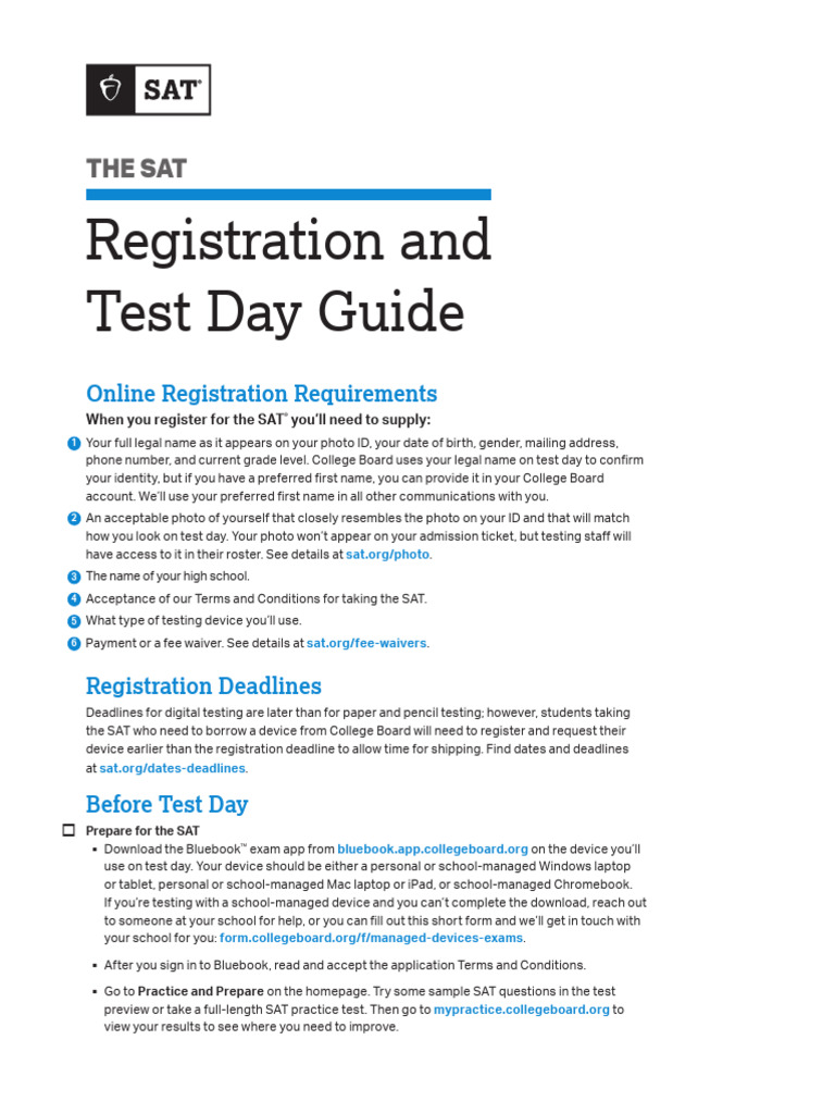 SAT Online Registration Guide | PDF | Sat | Computer Keyboard