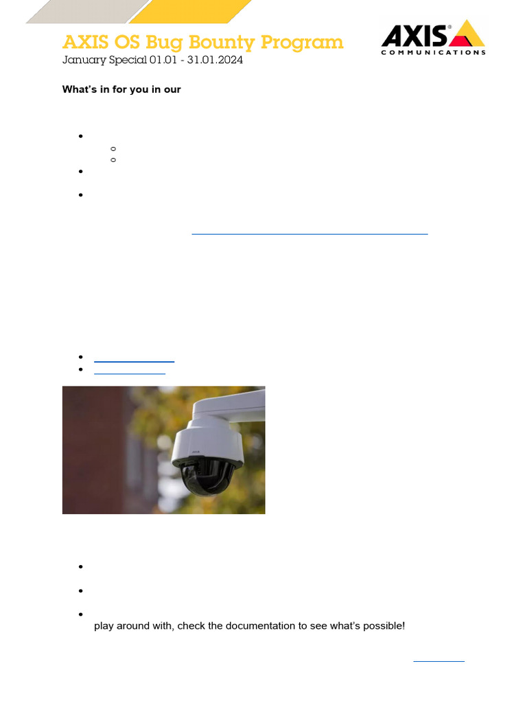 AXIS OS Bug Bounty Program January Special | PDF | Software Engineering | Computing