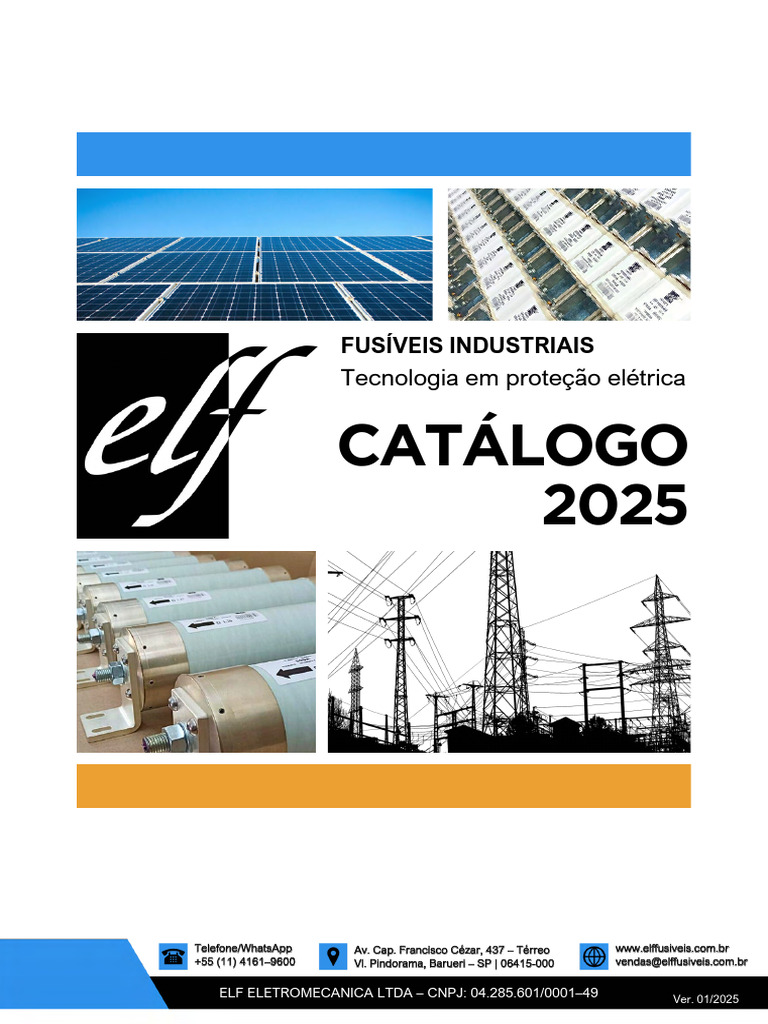Catálogo de Fusíveis ELF 2025 | PDF | Fusível (elétrico) | Fotovoltaica