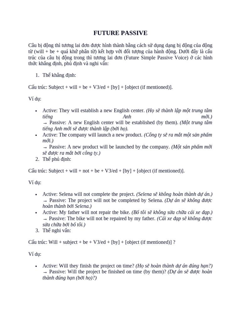 Future Passive | PDF