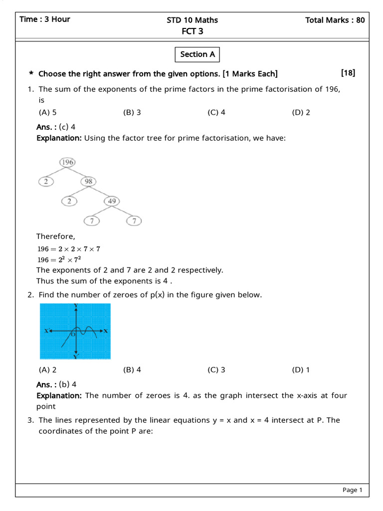10 Math FCT 3_solution | PDF | Circle | Polynomial