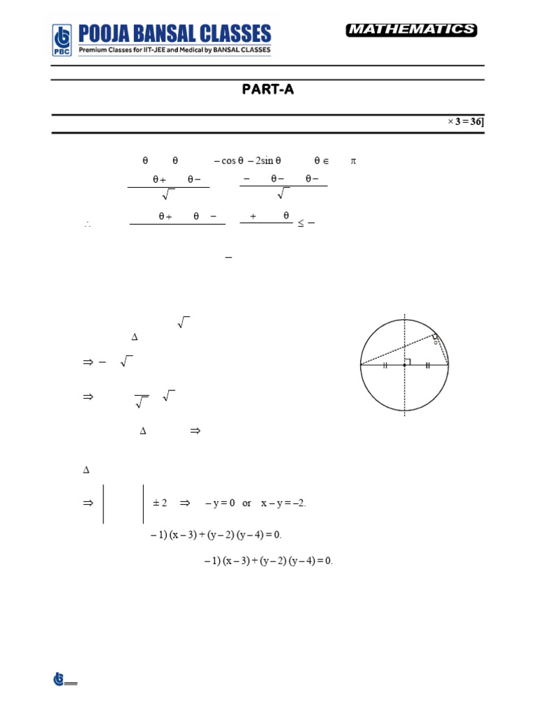 02 Straight Line and Circle - WS-2 - H&S | PDF | Circle | Elementary Geometry