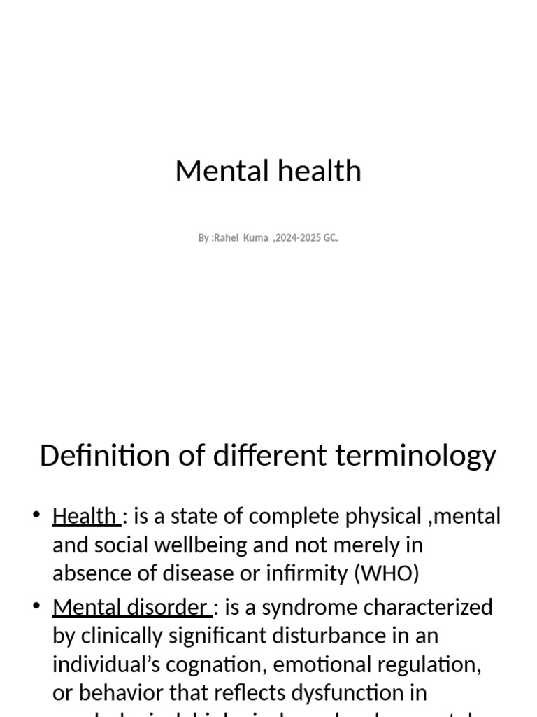 Mental Health | PDF | Bipolar Disorder | Major Depressive Disorder