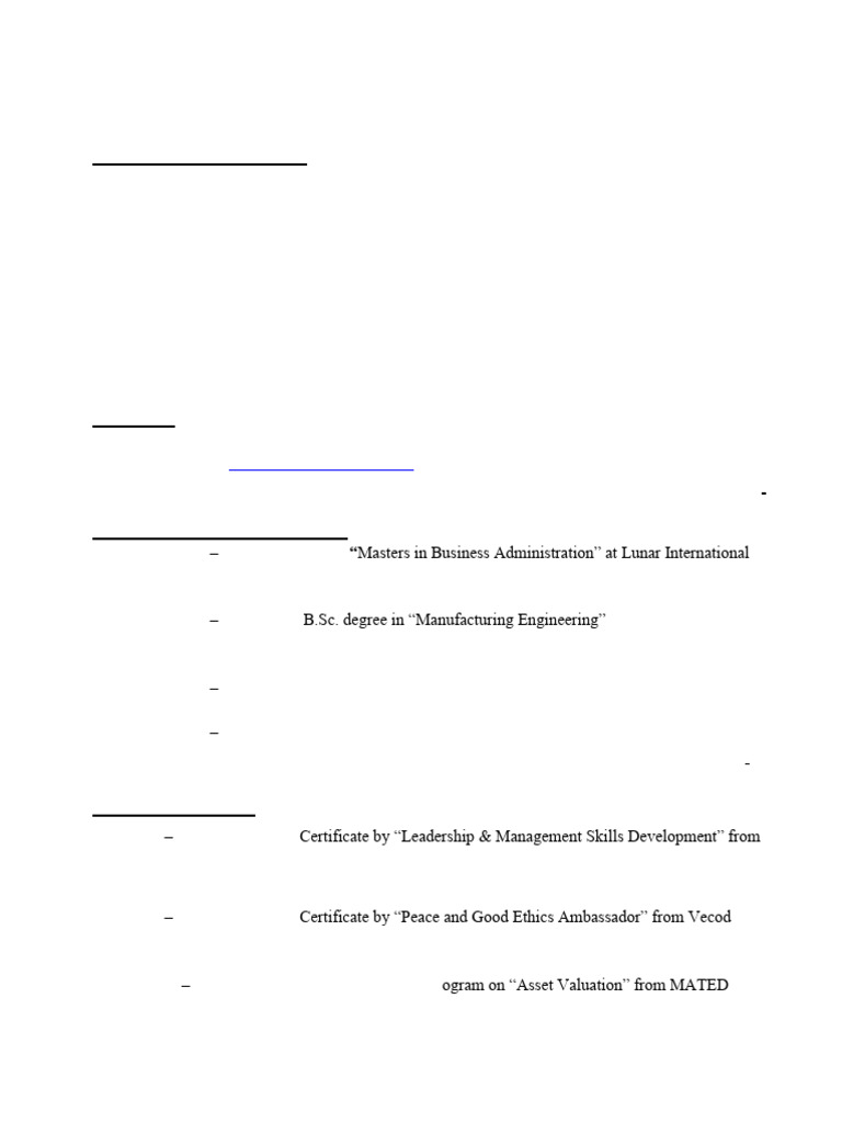 CV Dawit Ayalew With All Attached | PDF