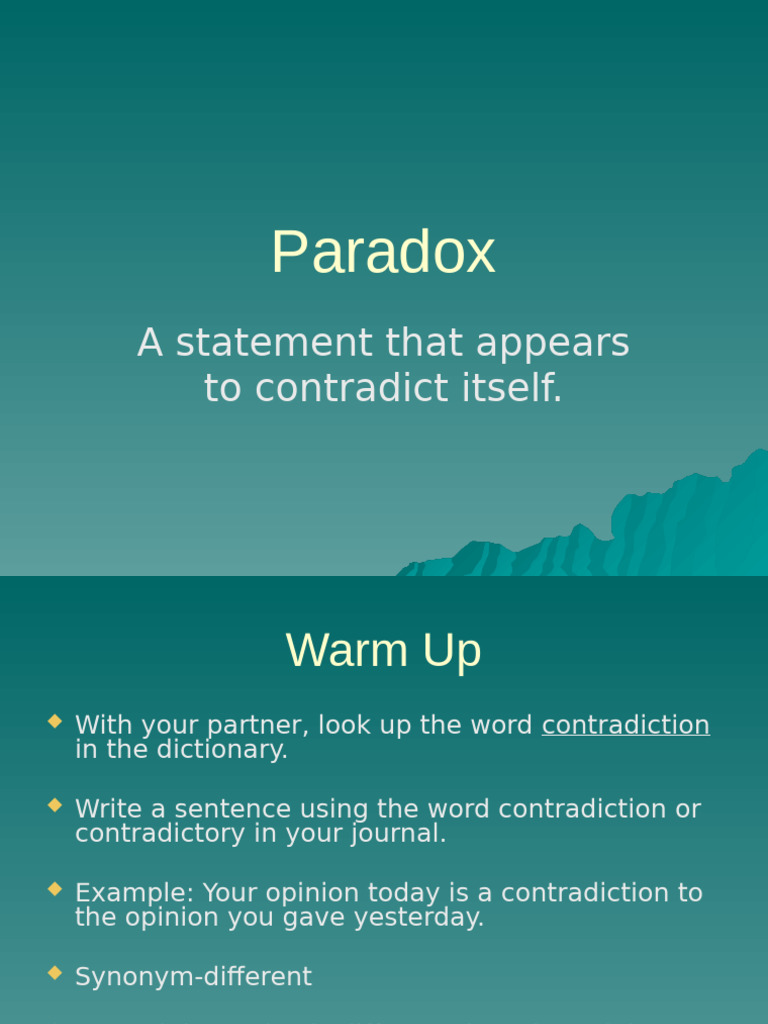 Paradox | PDF | Paradox | Contradiction