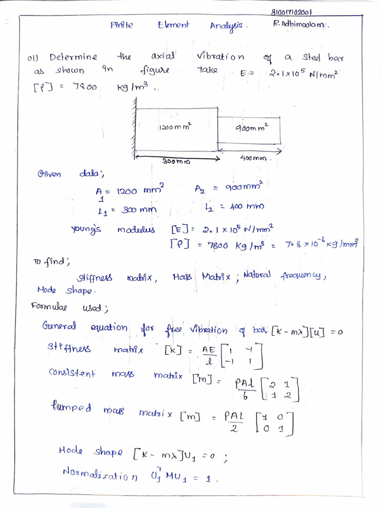 Fea Assignment | PDF