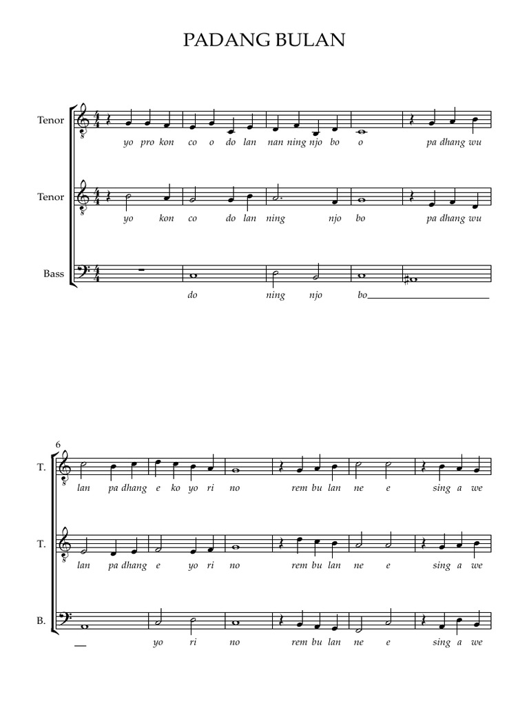 Padang Bulan - Full Score | PDF