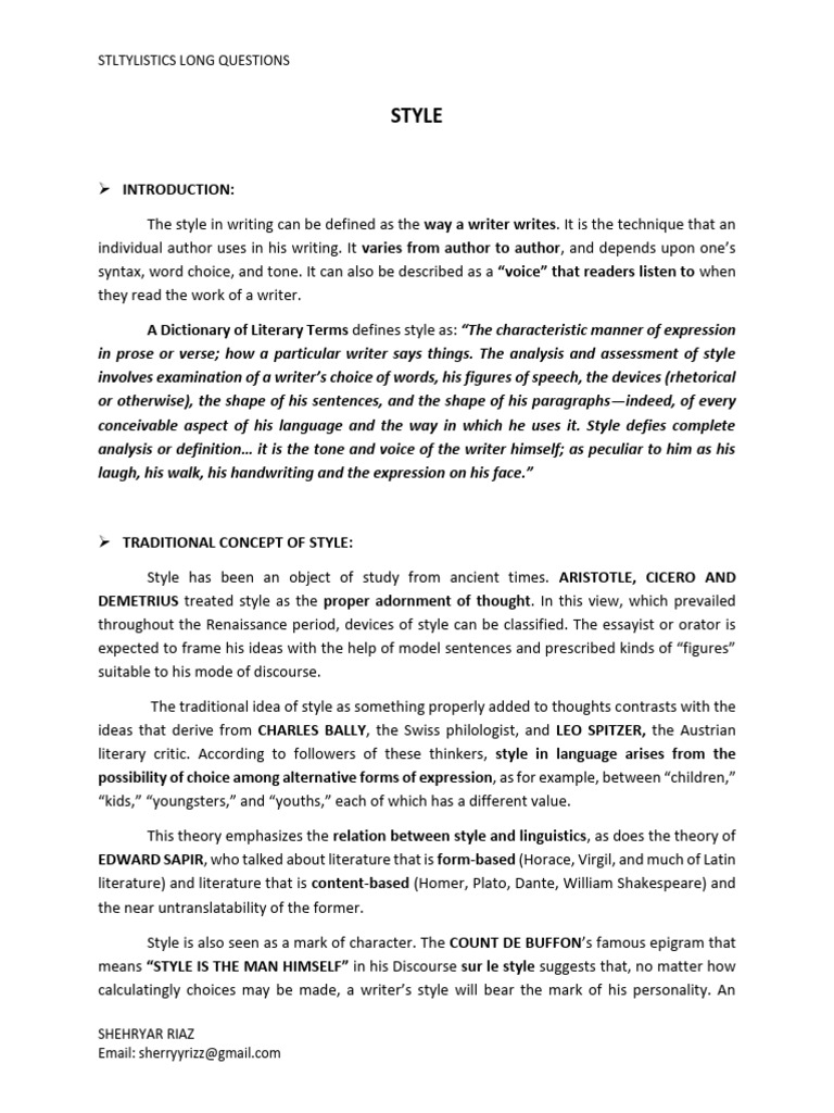S Style PDF Linguistics Human Communication
