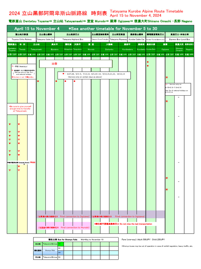 2024 Timetable T Complete | PDF